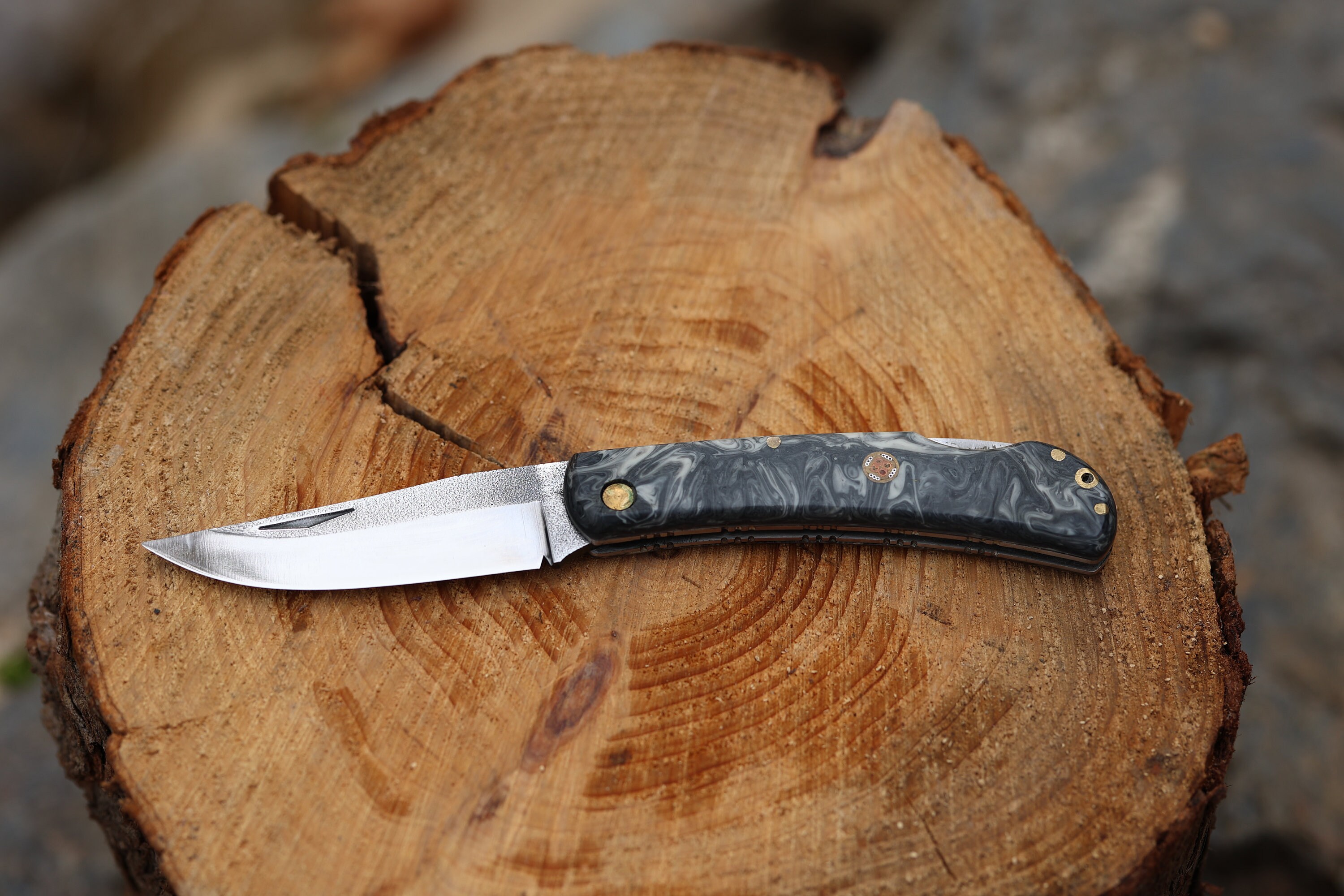 N690 Steel Epoxy Handle Folding Knife , Best Men Gift, Engraved Pocket ...