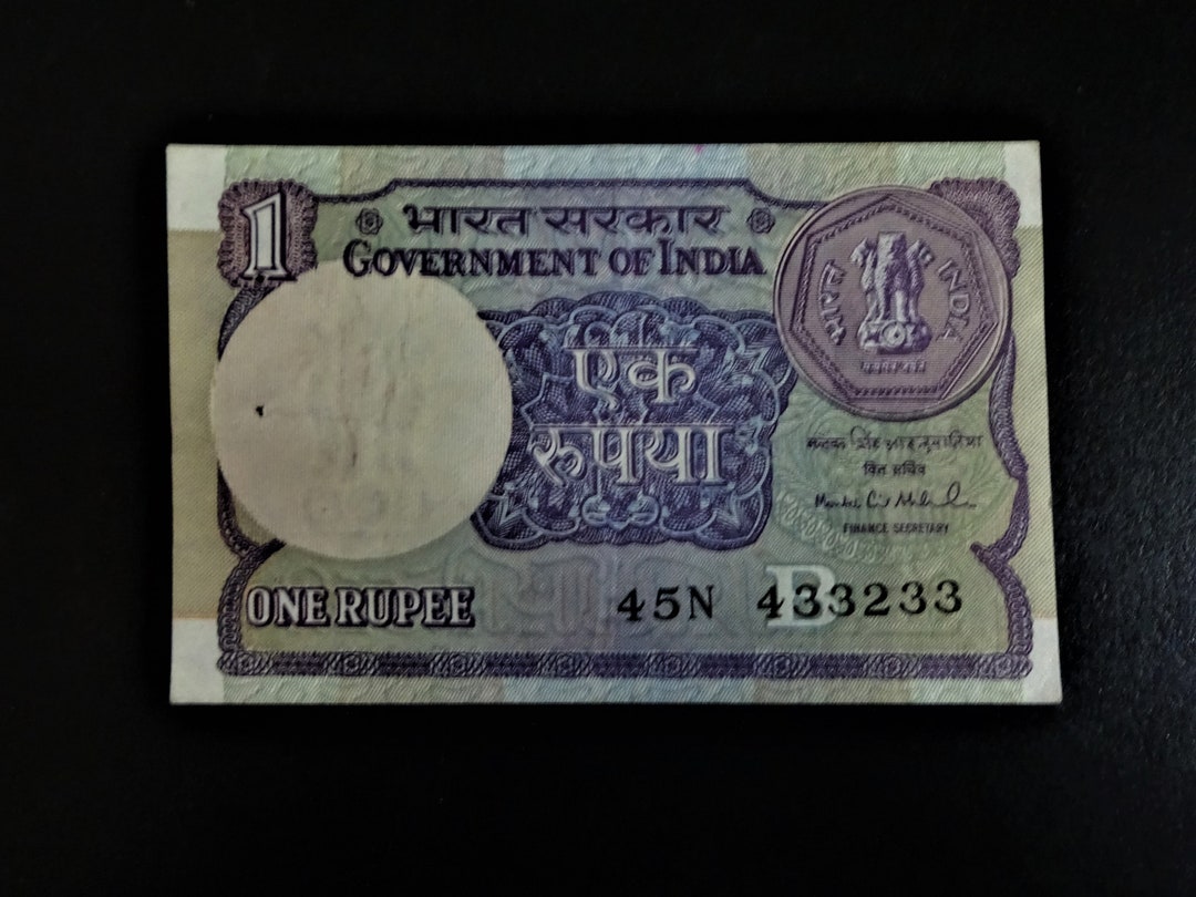 Old 1 Rs Note India RBI Unique Collectible - Etsy Australia