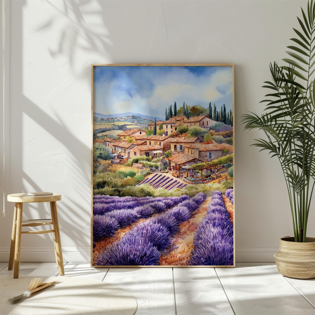 Watercolor France Provence Print Wall Art Travel Poster, Mediterranean ...