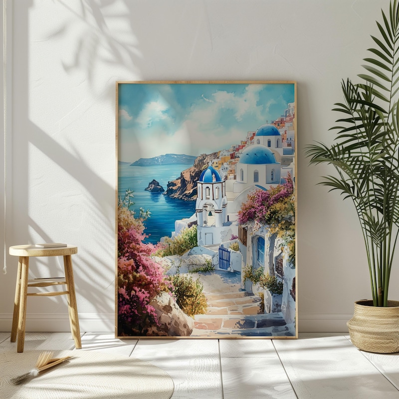 Greece Water Color Prints - Etsy
