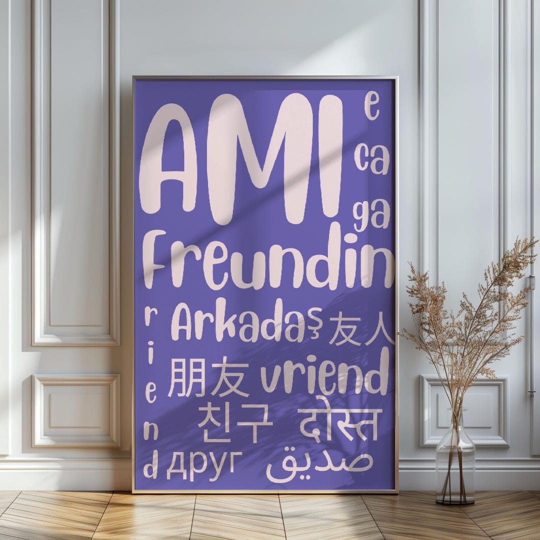 Friendship Languages Art Print, Friend Gift (digital Download - Etsy