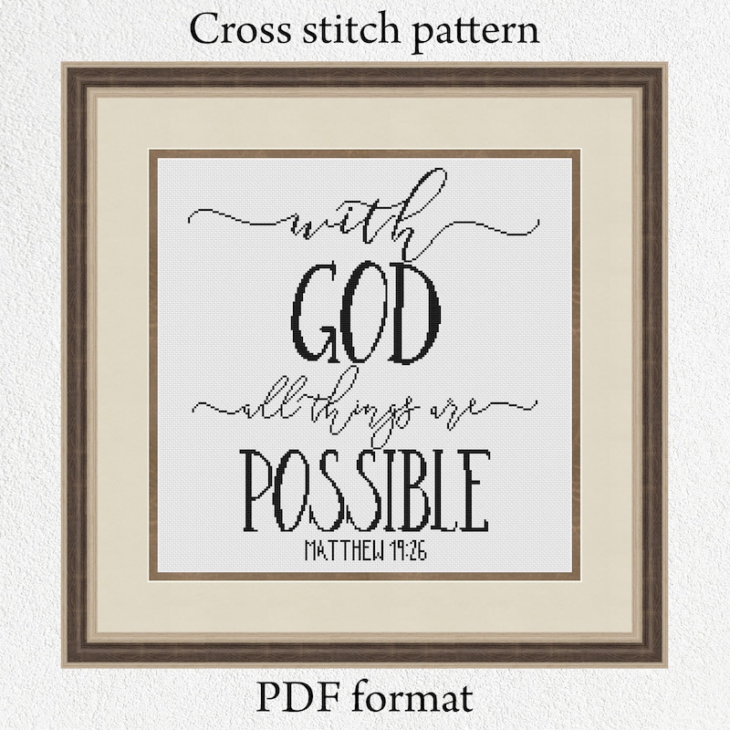 Bible Verse Cross Stitch Pattern - Etsy