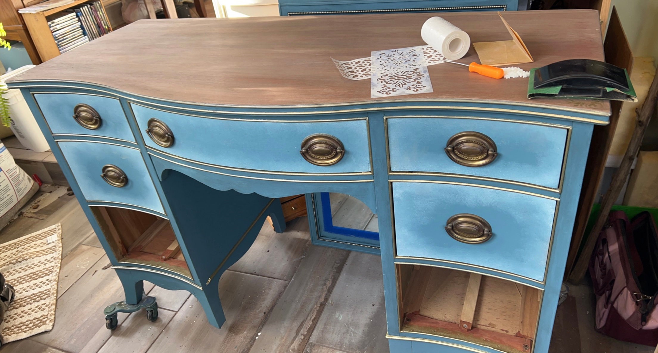 Painted Vintage Vanity/desk - LUCIA - Etsy