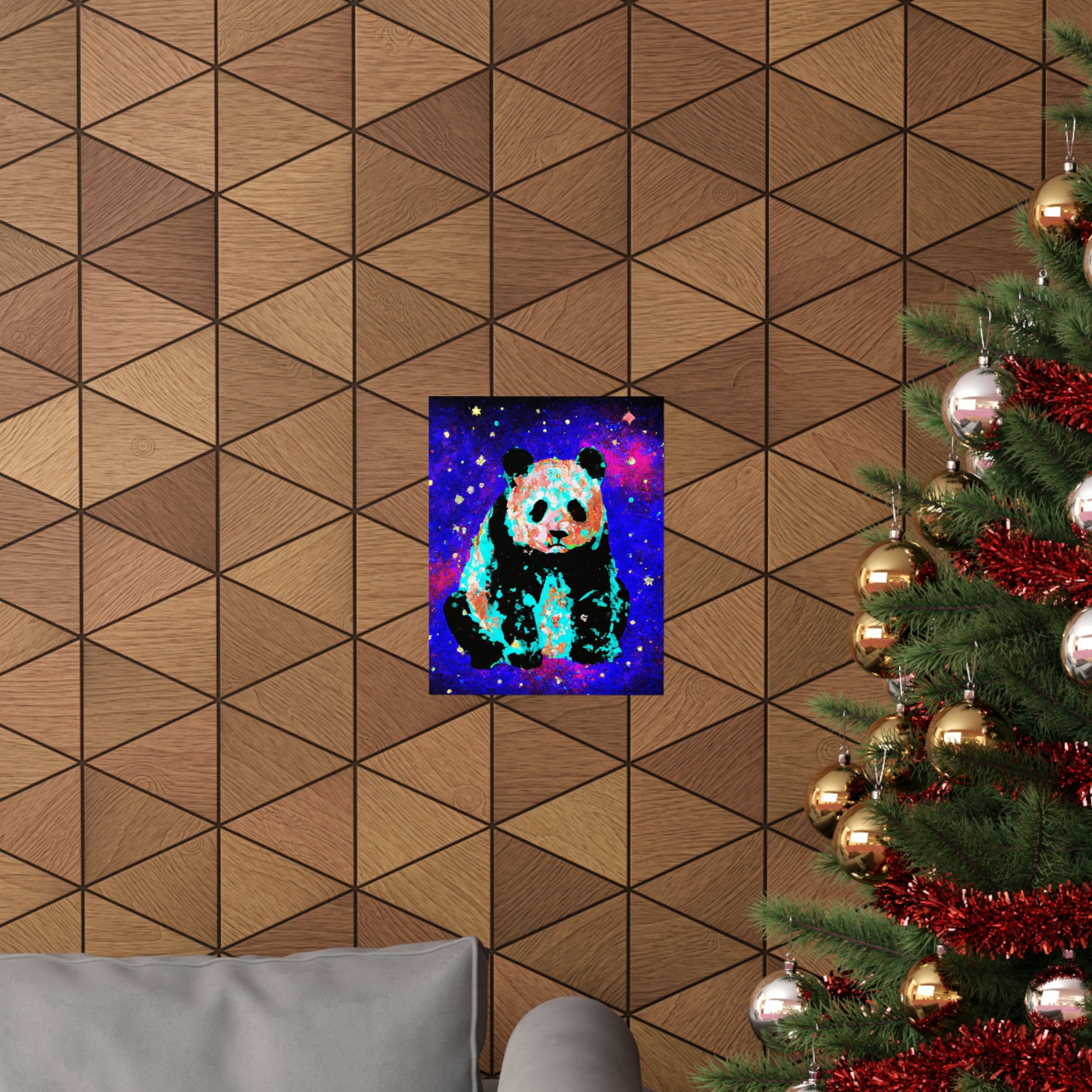 Panda Poster , Starry Night Theme , Space Panda , Outerspace Aesthetic ...