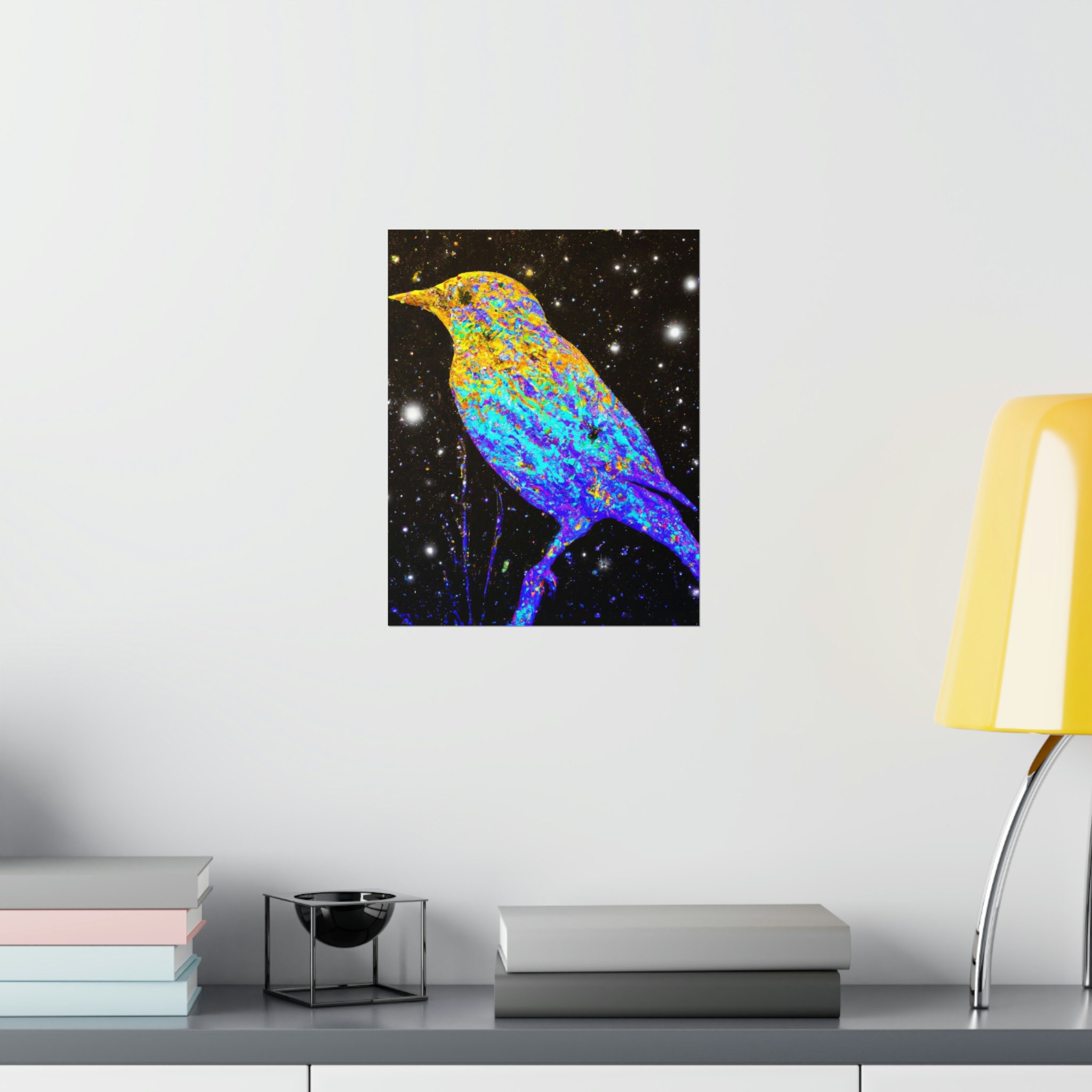 Bird Poster , Starry Night Theme , Space Bird , Outerspace Aesthetic ...