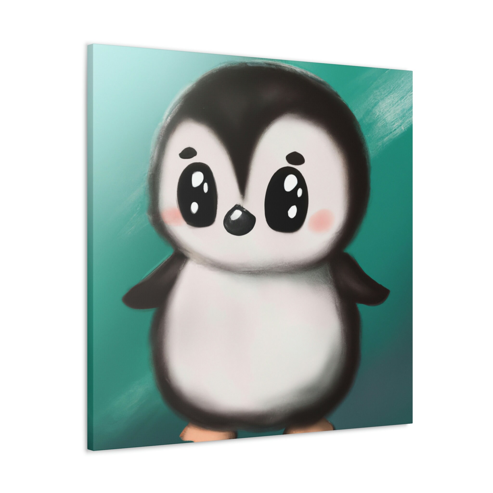 Chibi Penguin , Wall Decor , Cute Penguin Painting , Baby Penguin ...