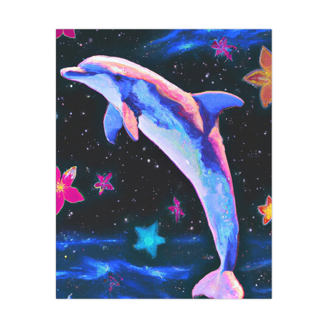 Dolphin Poster , Starry Night Theme , Space Dolphin , Outerspace ...