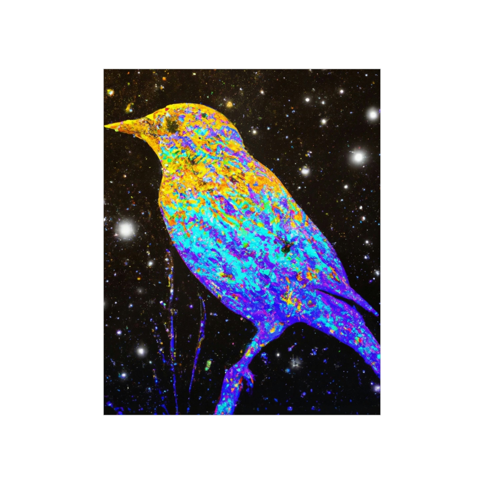 Bird Poster , Starry Night Theme , Space Bird , Outerspace Aesthetic ...