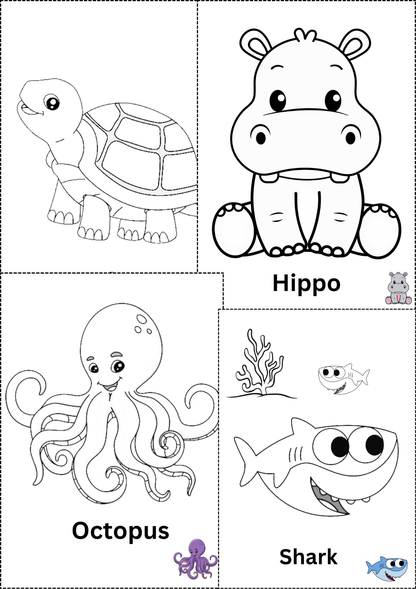 Animal Coloring Pages 27 Printables Forest Animals , Farm Animals ...