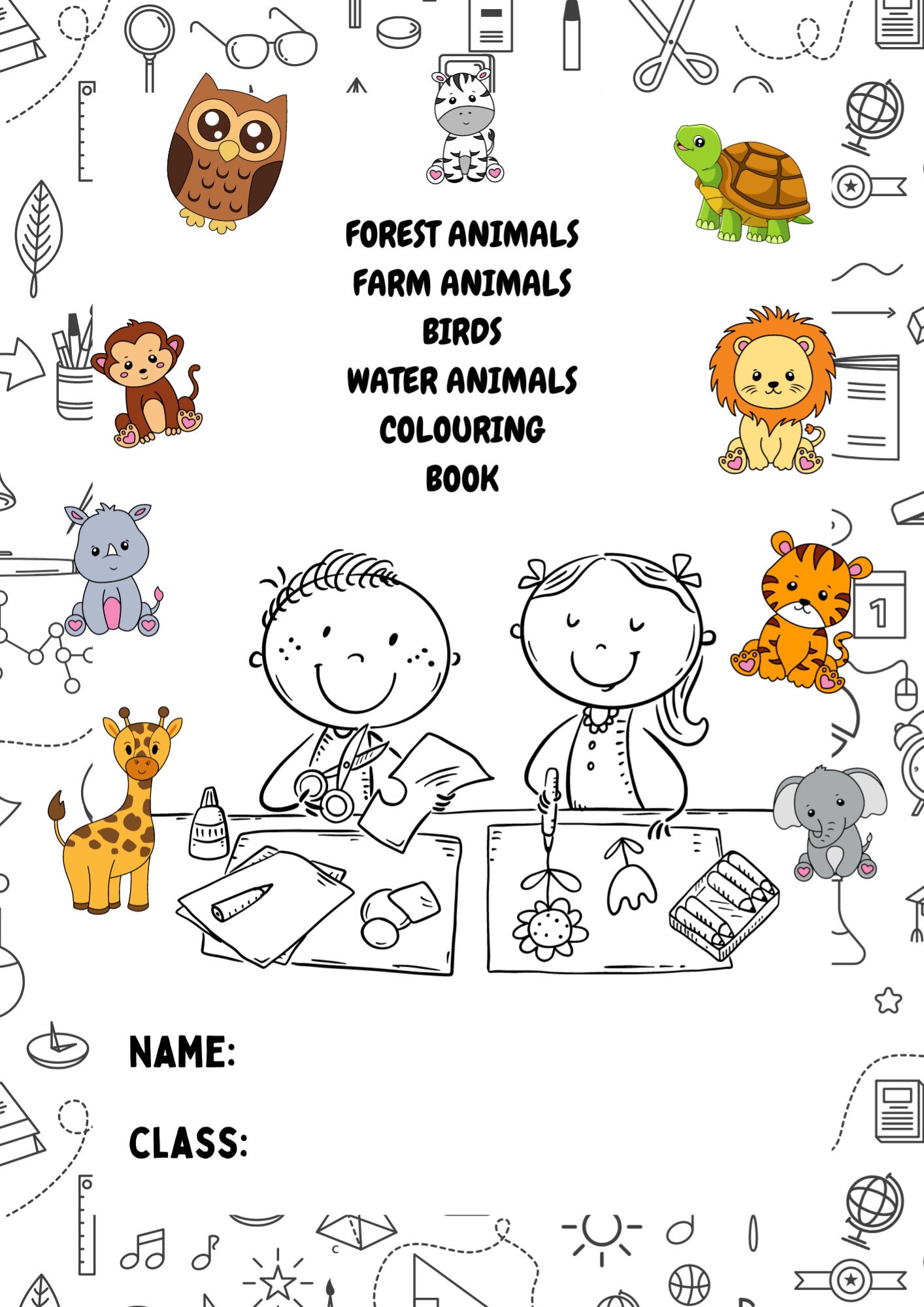 Animal Coloring Pages 27 Printables Forest Animals , Farm Animals ...