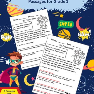 Reading Comprehension Worksheets for Grade 1 Comprehension Passages 10 ...