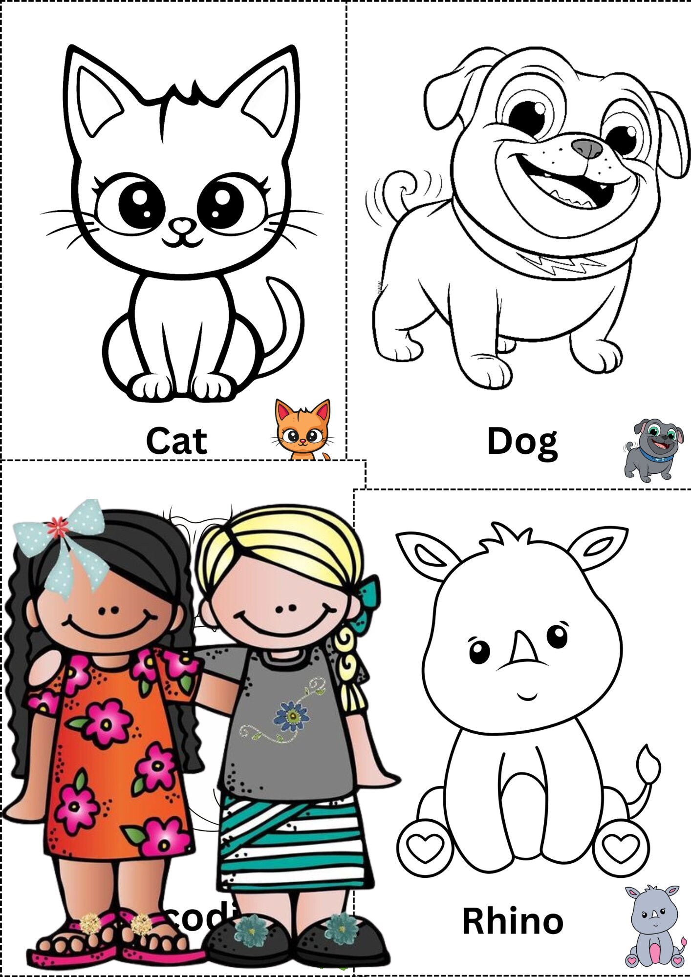 Animal Coloring Pages 27 Printables Forest Animals , Farm Animals ...