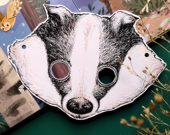 Paper Mache Honey Badger Mask Animal Head Mask - Etsy