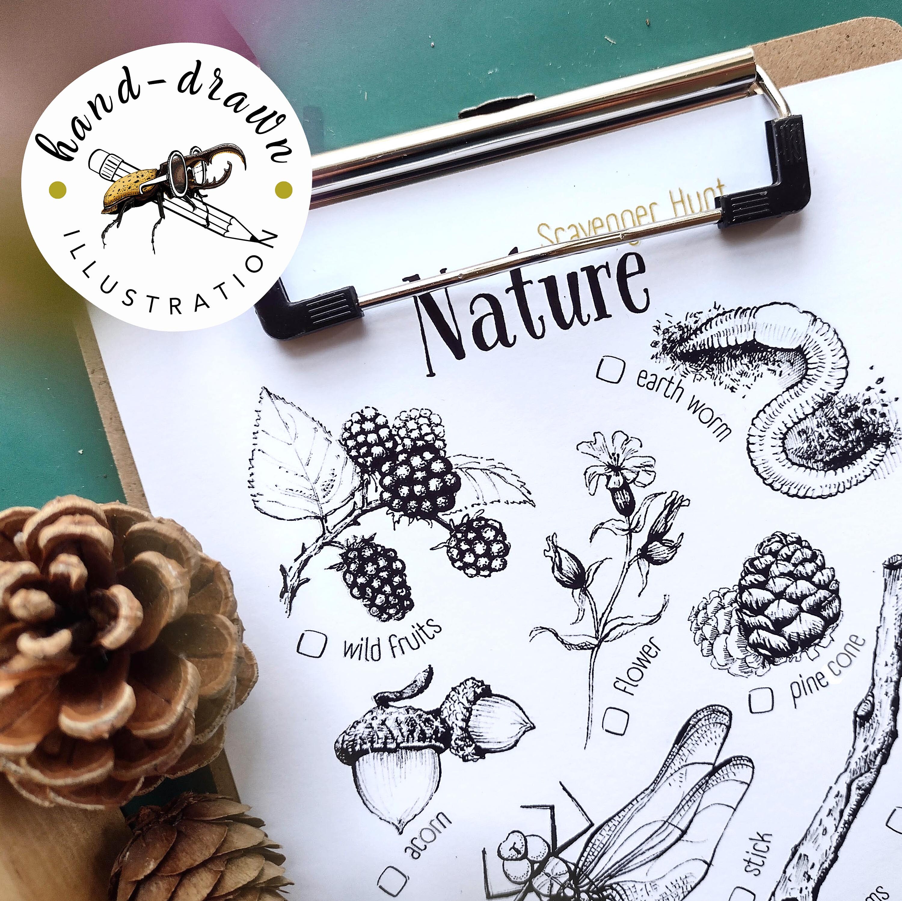 Nature Scavenger Hunt for Kids Printable Outdoor Treasure Hunt, Nature ...