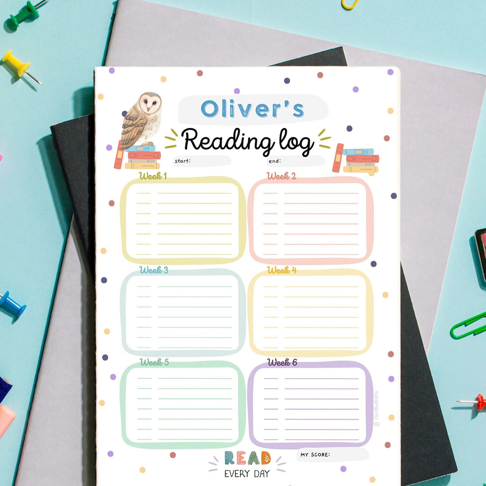 Reading Log for Kids | Summer Reading Challenge, Printable Book Chart ...