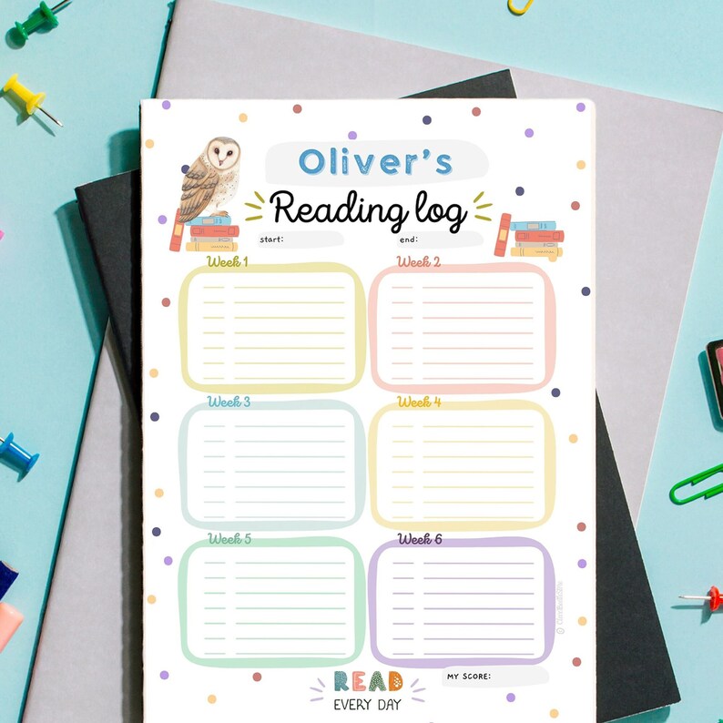 Reading Log for Kids | Summer Reading Challenge, Printable Book Chart ...