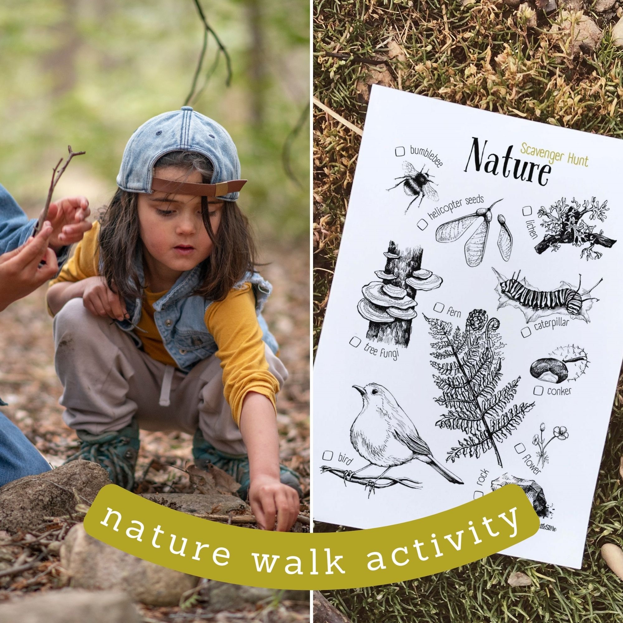 Nature Scavenger Hunt: Outdoor Activity for Kids (printable) - Etsy