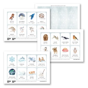 Winter Activity Movement Cards | Active Game for Kids, Animal Action ...