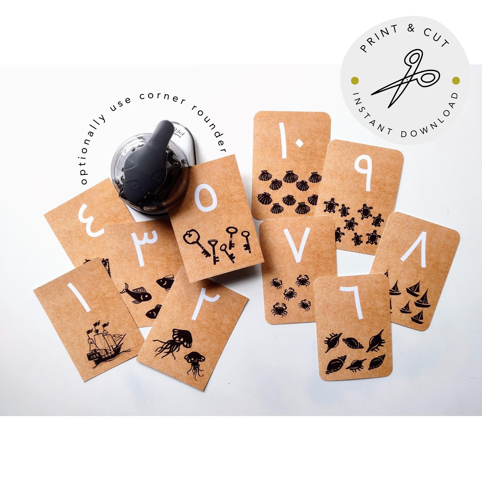 Numbers 1-10 ARABIC Flash Cards | Arabic Montessori Math Counting ...