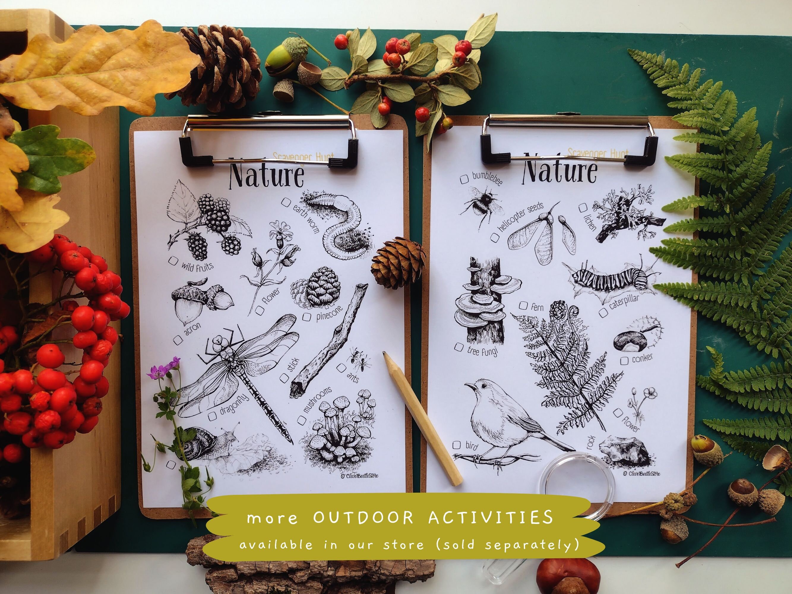 Outdoor Activity Challenge Cards Nature Learning Activities, Forest ...