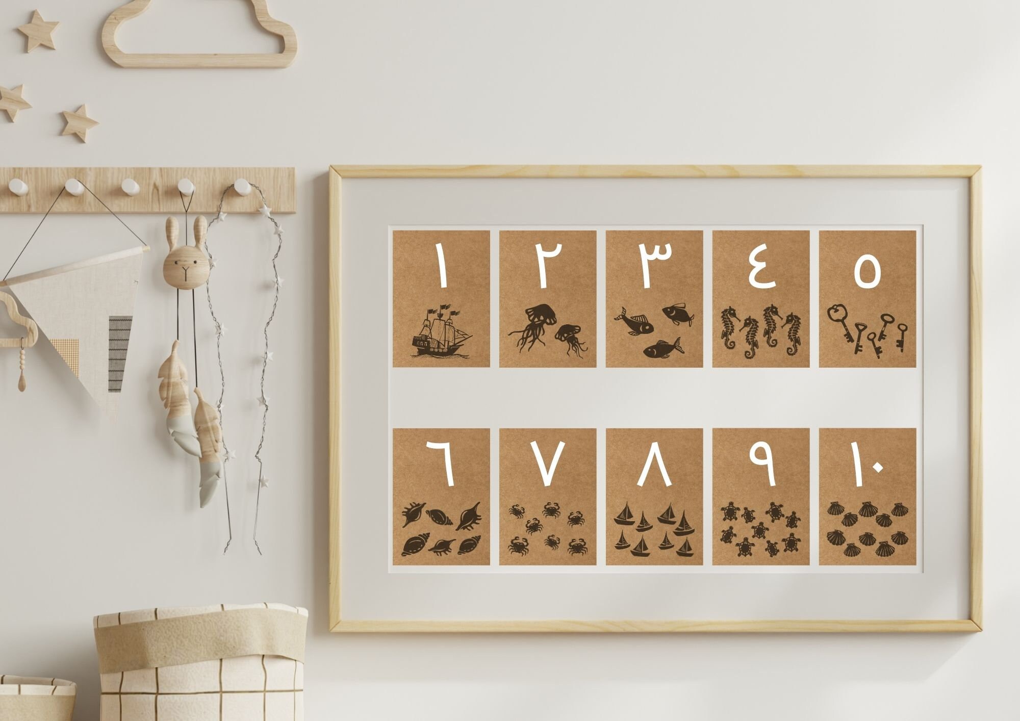 Numbers 1-10 ARABIC Flash Cards | Arabic Montessori Math Counting ...