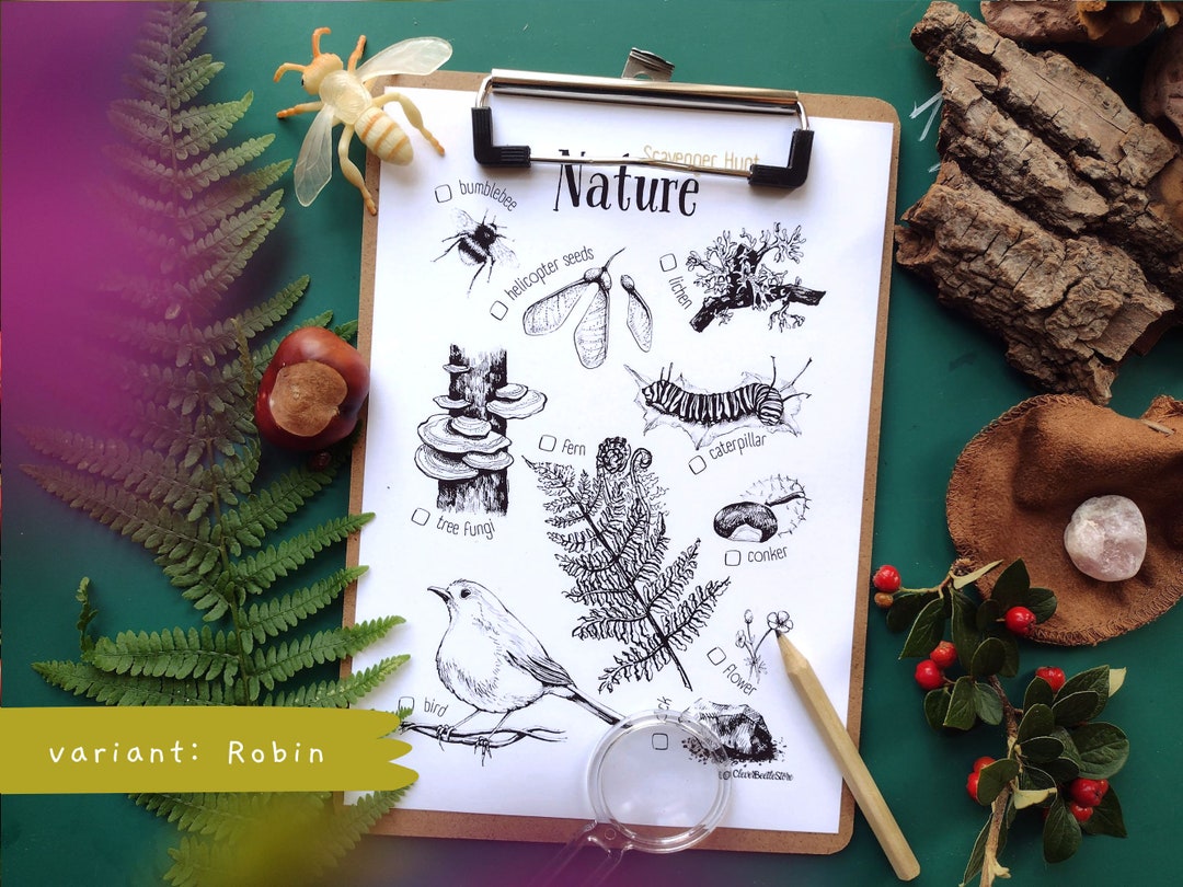 Nature Scavenger Hunt: Outdoor Activity for Kids (printable) - Etsy