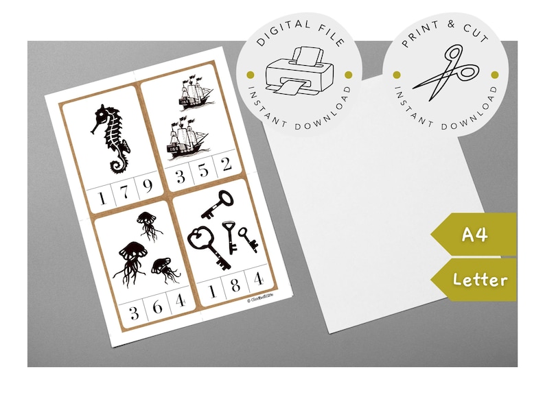 Numbers 1-10 Clip and Count Sea Adventure | Printable Preschool ...