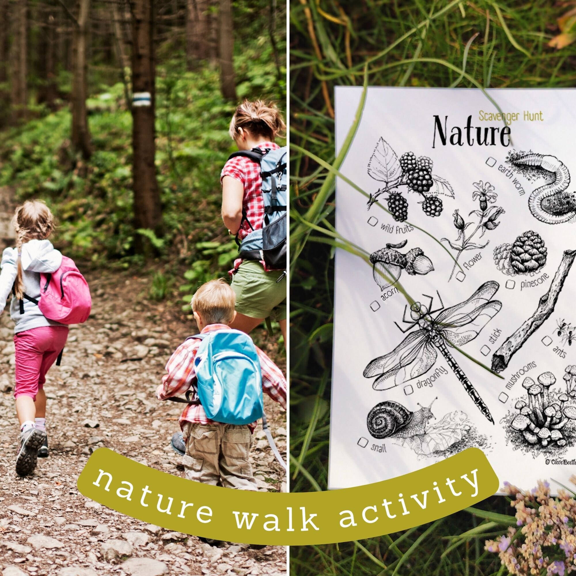 Nature Scavenger Hunt for Kids Printable Outdoor Treasure Hunt, Nature ...