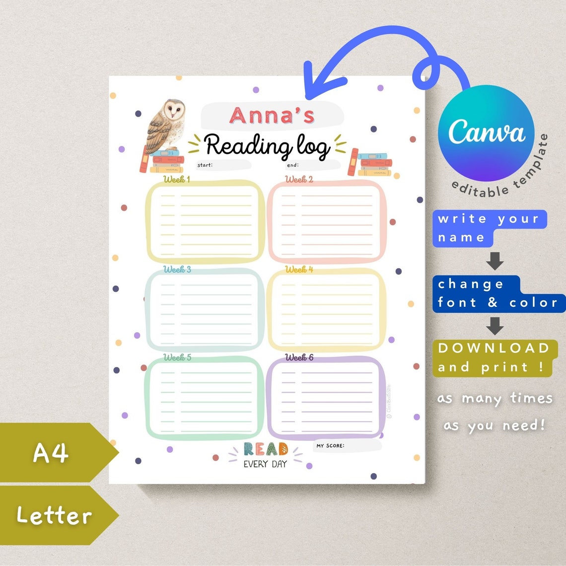 Reading Log for Kids | Summer Reading Challenge, Printable Book Chart ...
