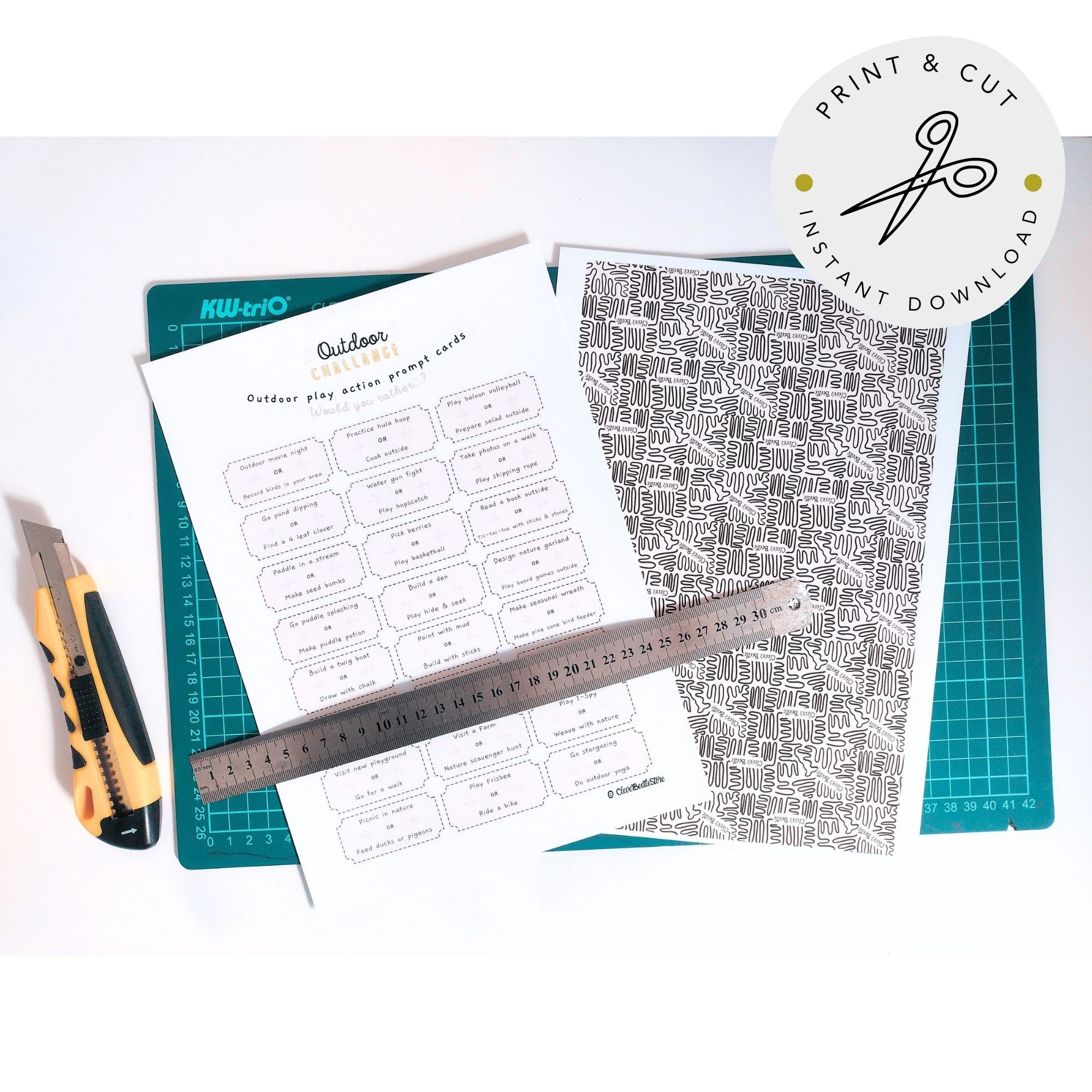 Outdoor Activity Challenge Cards Nature Learning Activities, Forest ...