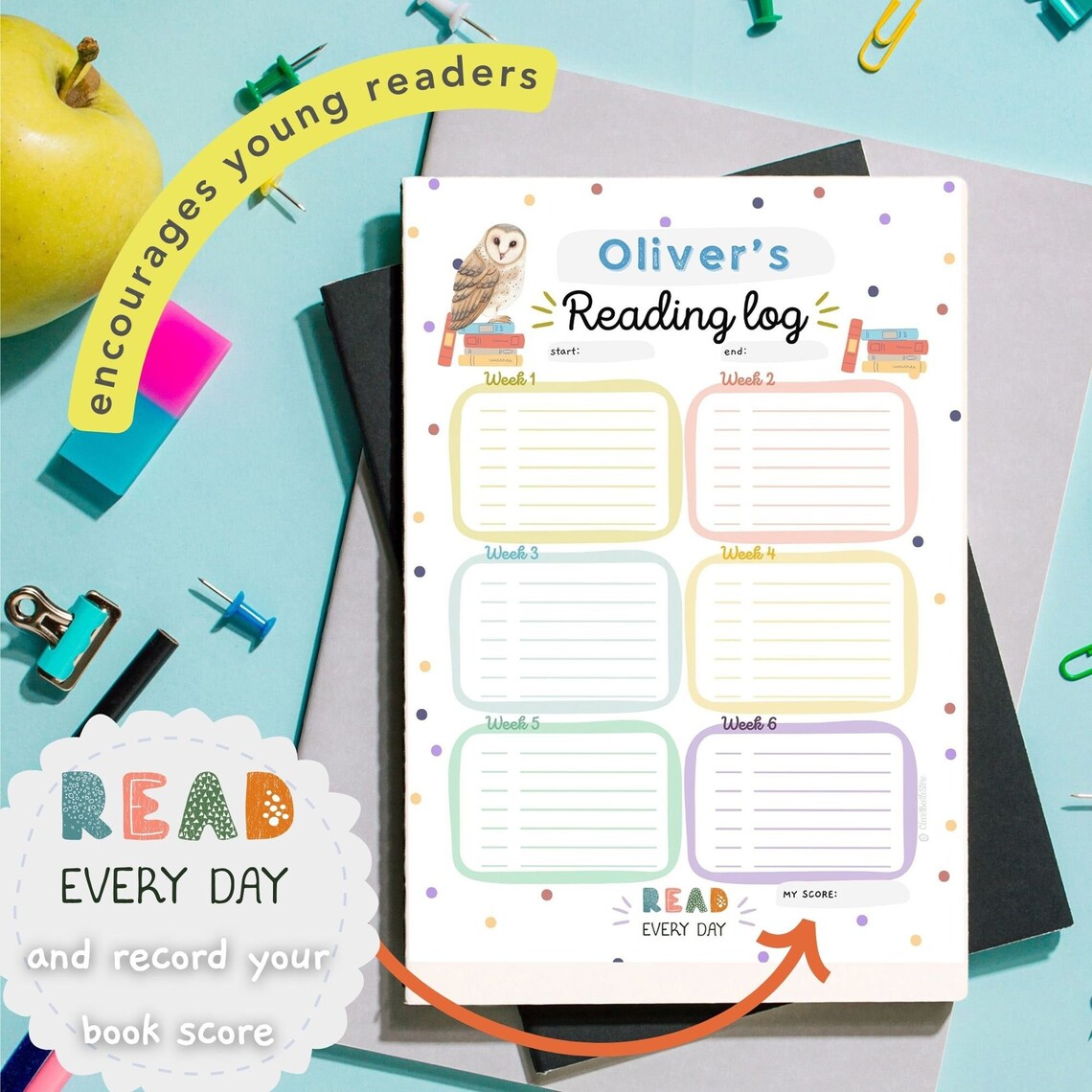 Reading Log for Kids | Summer Reading Challenge, Printable Book Chart ...
