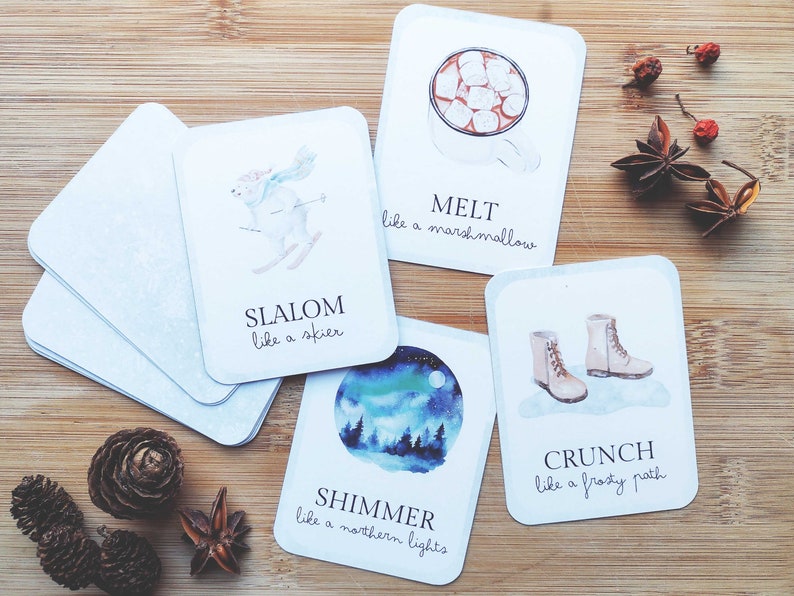 Winter Activity Movement Cards | Active Game for Kids, Animal Action ...