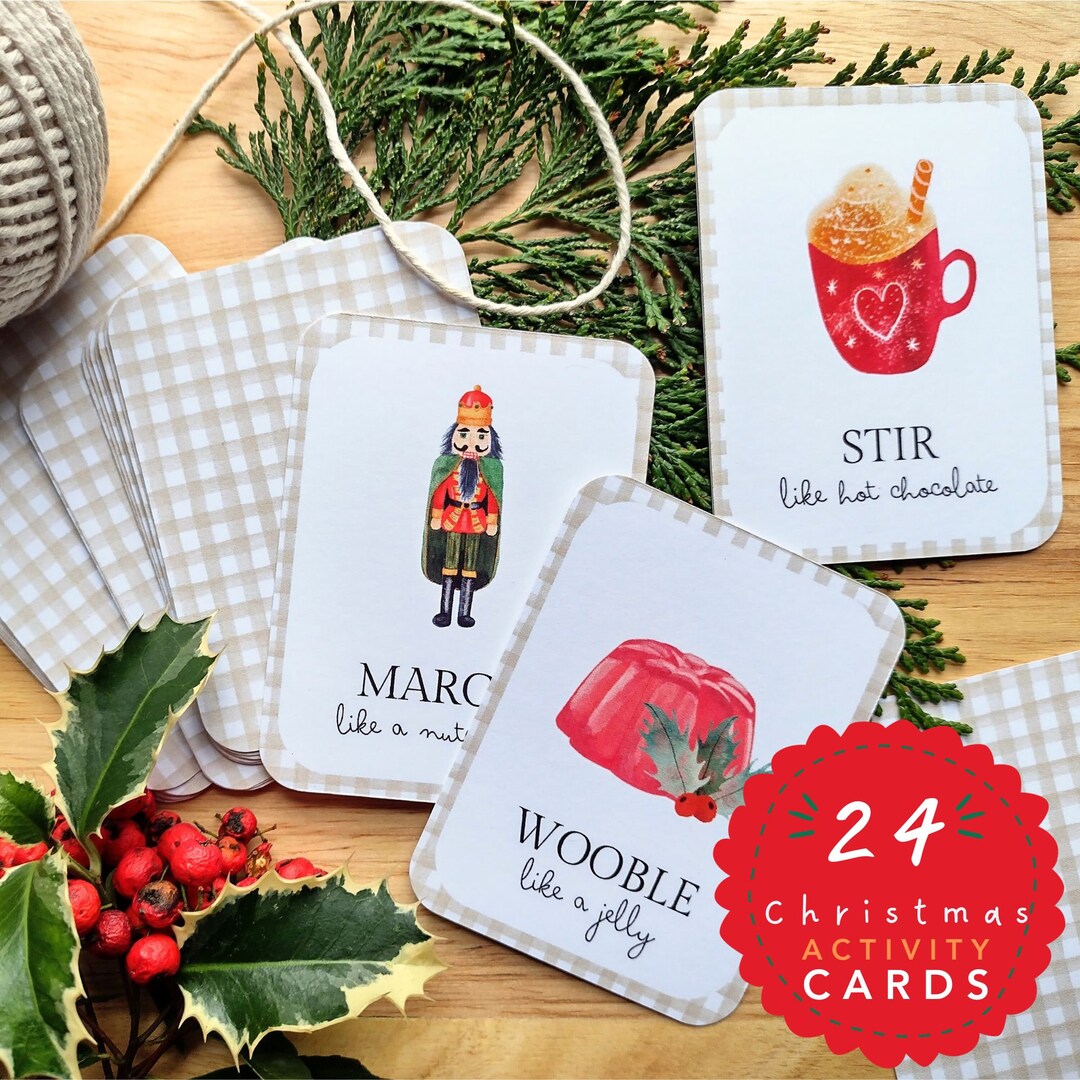 Christmas Movement Cards for Kids | Christmas Activities Flash Cards ...