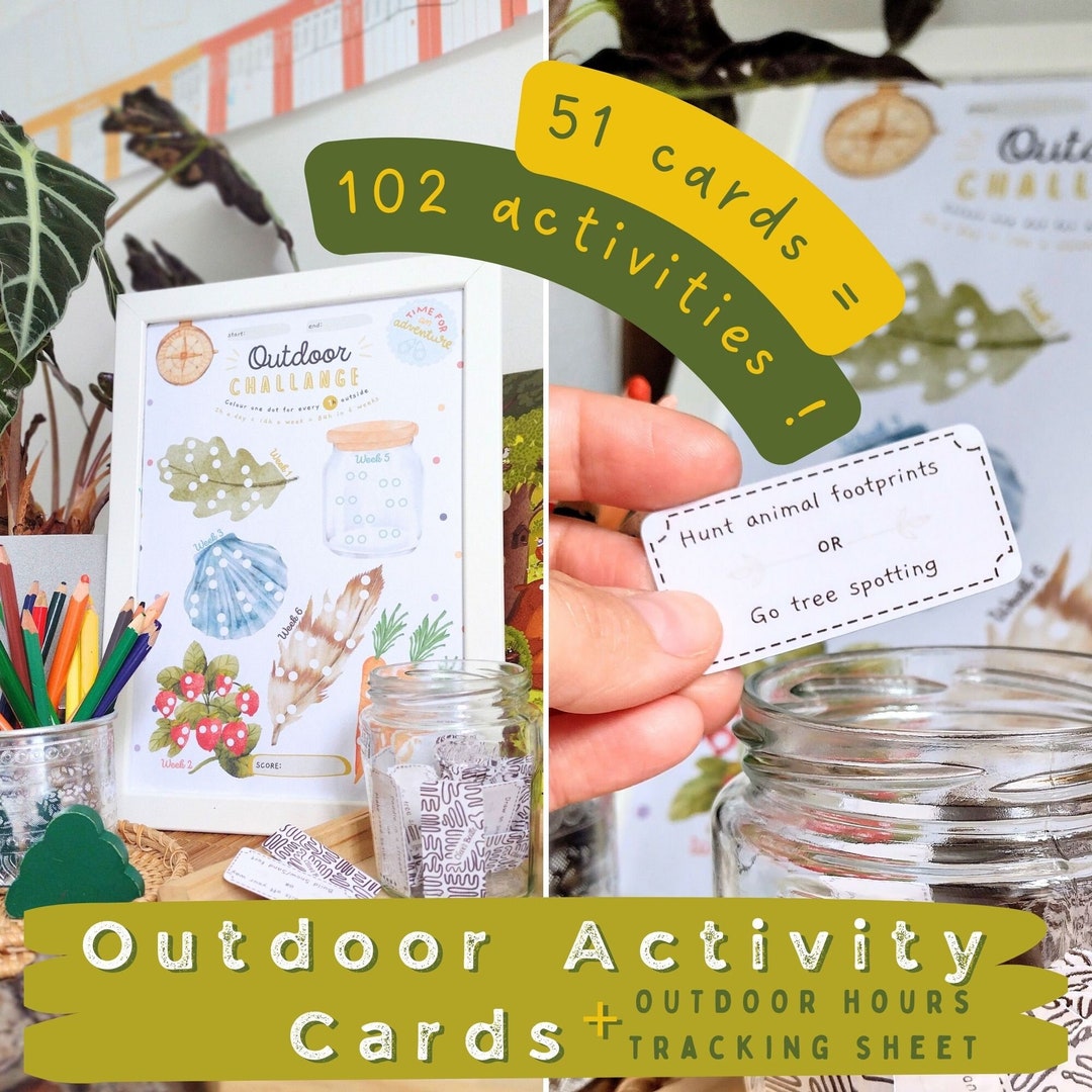 Nature Play Activity Cards for Kids: Outdoor Challenge (digital ...
