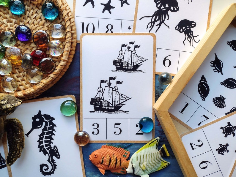 Numbers 1-10 Clip and Count Sea Adventure | Printable Preschool ...