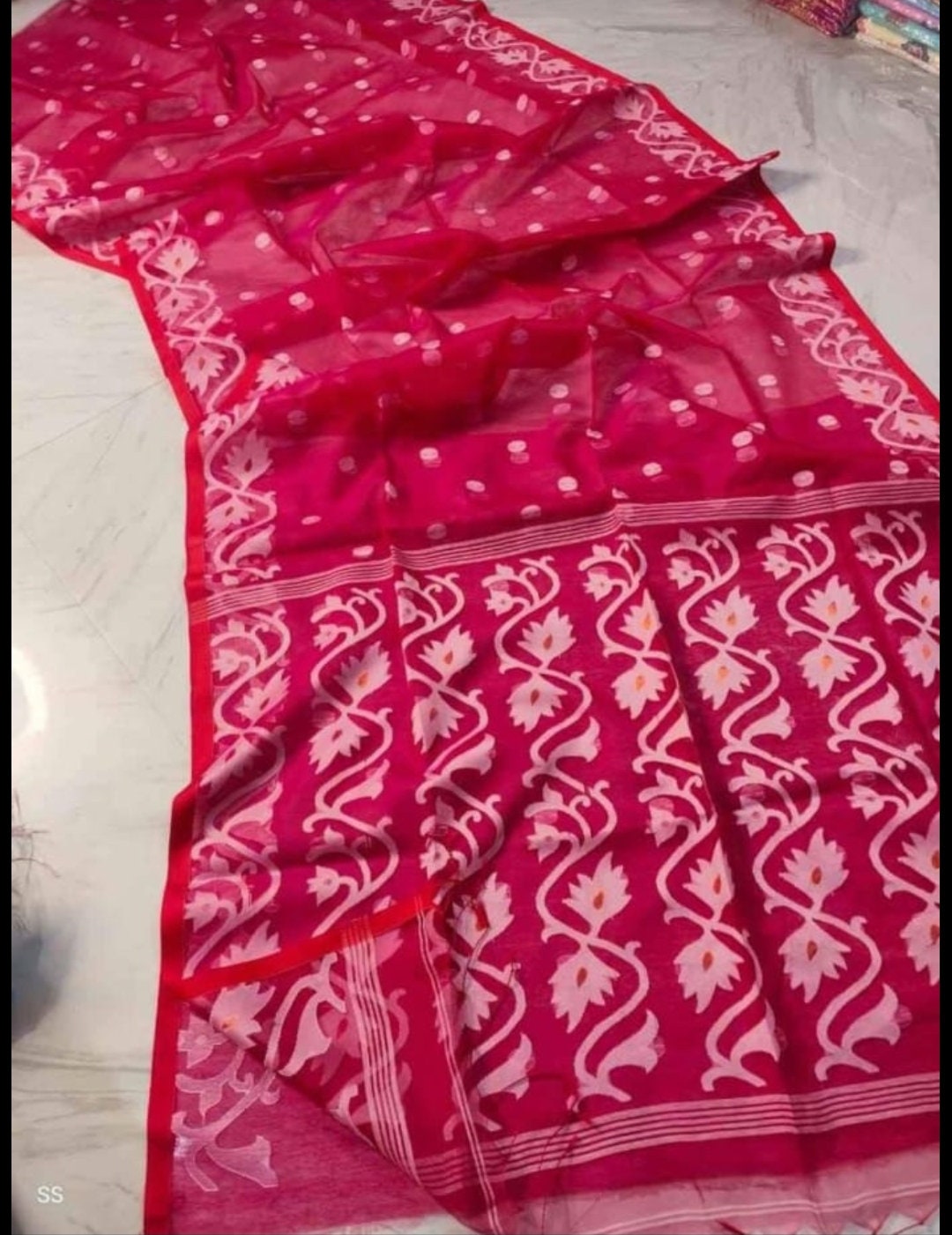 Pure Handloom Muslin Jamdani Saree for Indian Women Traditional and ...