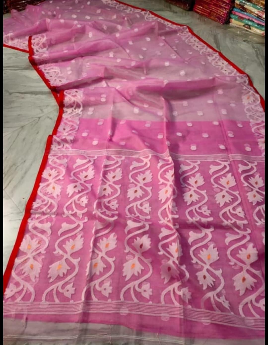 Pure Handloom Muslin Jamdani Saree for Indian Women Traditional and ...