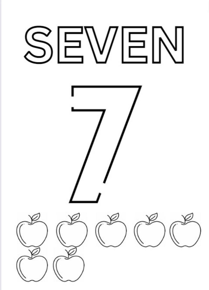 Numbers Coloring Book | Kids Coloring Fun | Color and Learn - Etsy