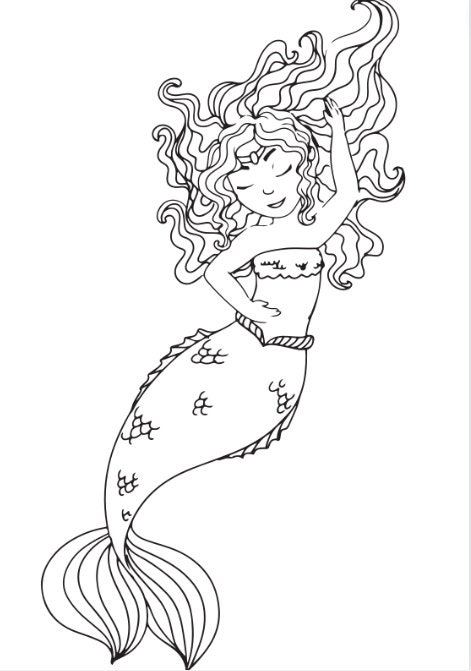 Mermaid Kids Coloring Book Printable Pages Gift for Kids - Etsy