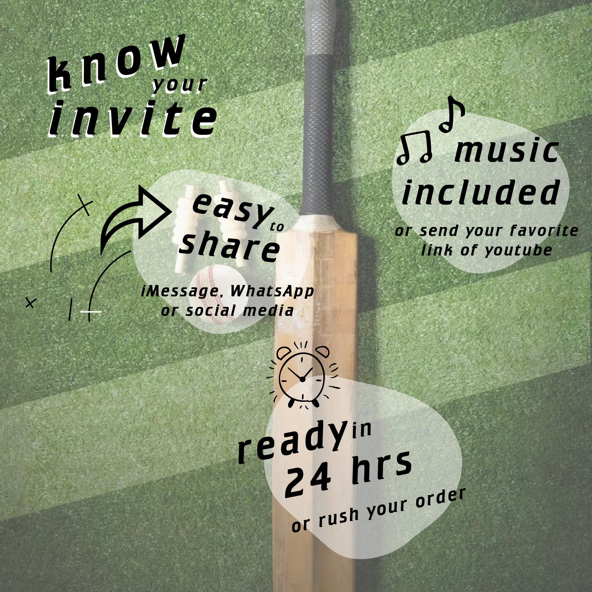 Personalized Cricket Player Birthday Invitation - Sports-themed ...