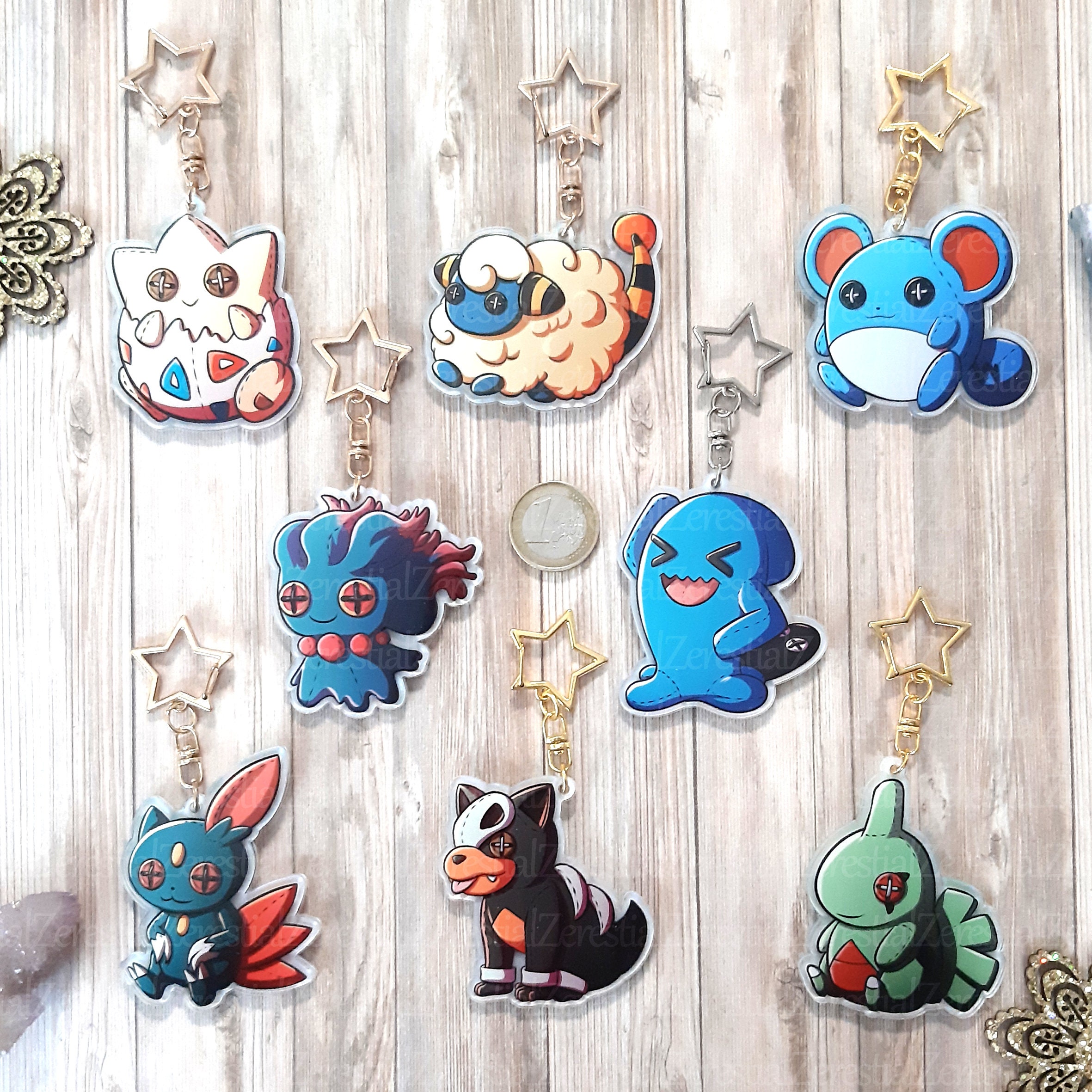 Doubled Side Plushies Pokemon Keychain Batch 04 - Etsy