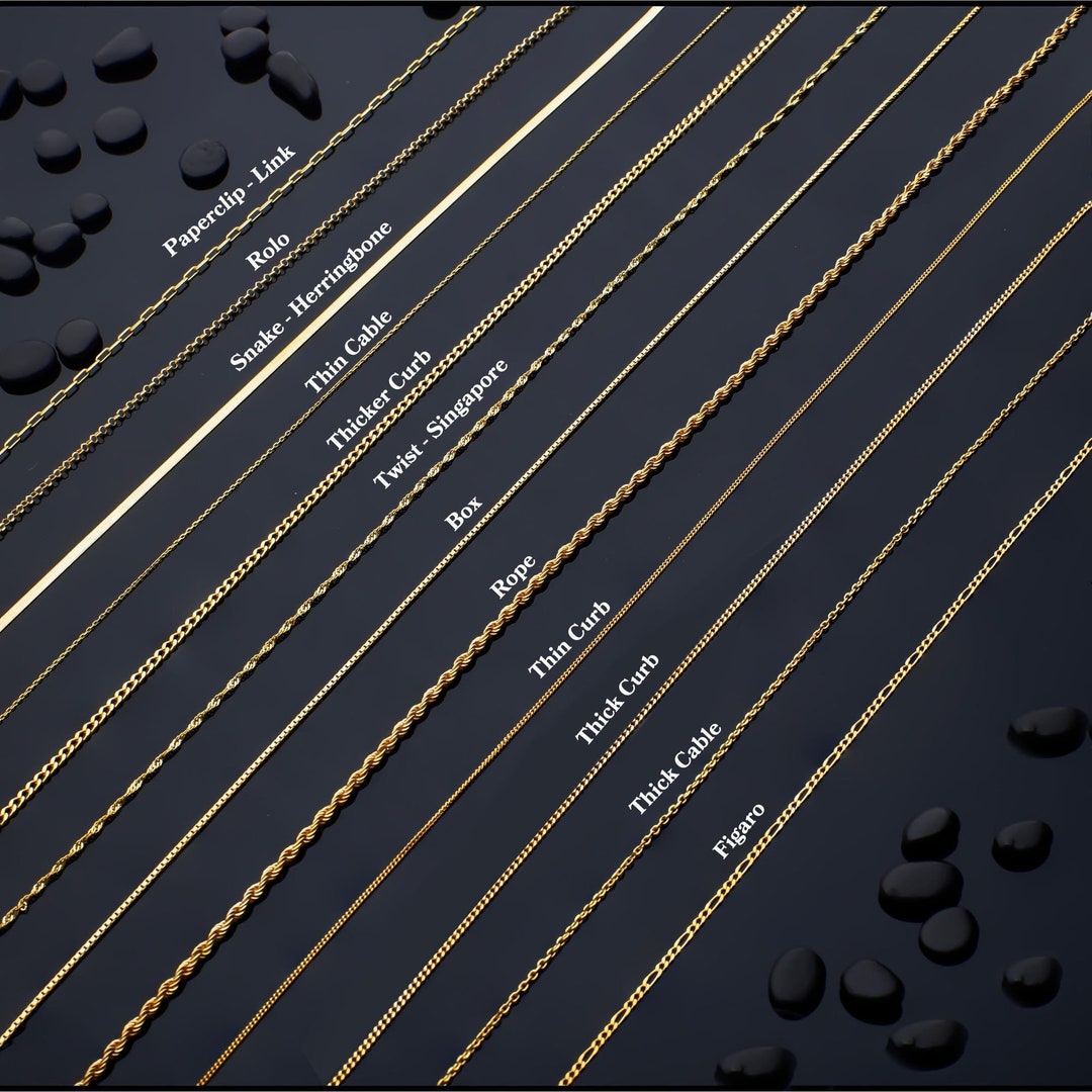 14k Gold Chain Necklace, Thin Chain Necklace for Women, Everyday ...