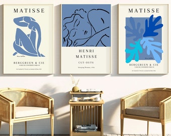 Set of 3 Henri Matisse Print Matisse Print Download Museum Poster ...