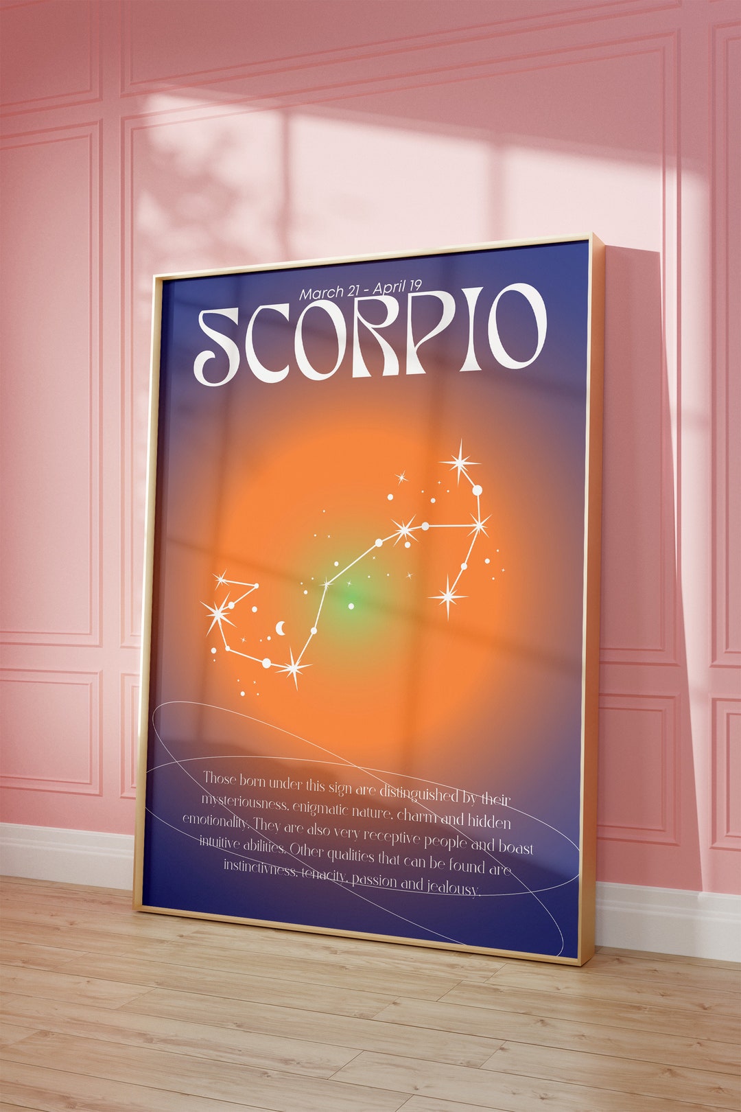 SCORPIO Star Sign Print,zodiac Art Printable,spiritual Wall Art,aura ...