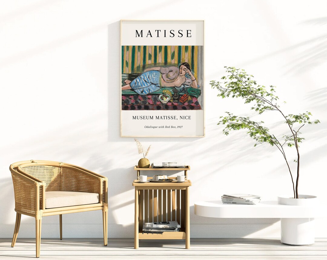 Matisse Odalisque With Red Box Exhibition Vintage Art Poster, Ideal ...