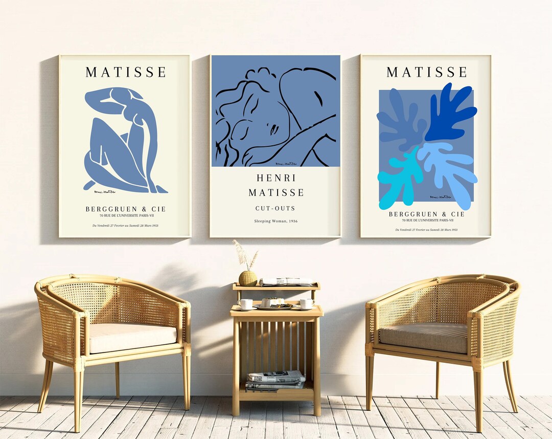 Set of 3 Henri Matisse Print, Matisse Print, Museum Poster, Vintage ...