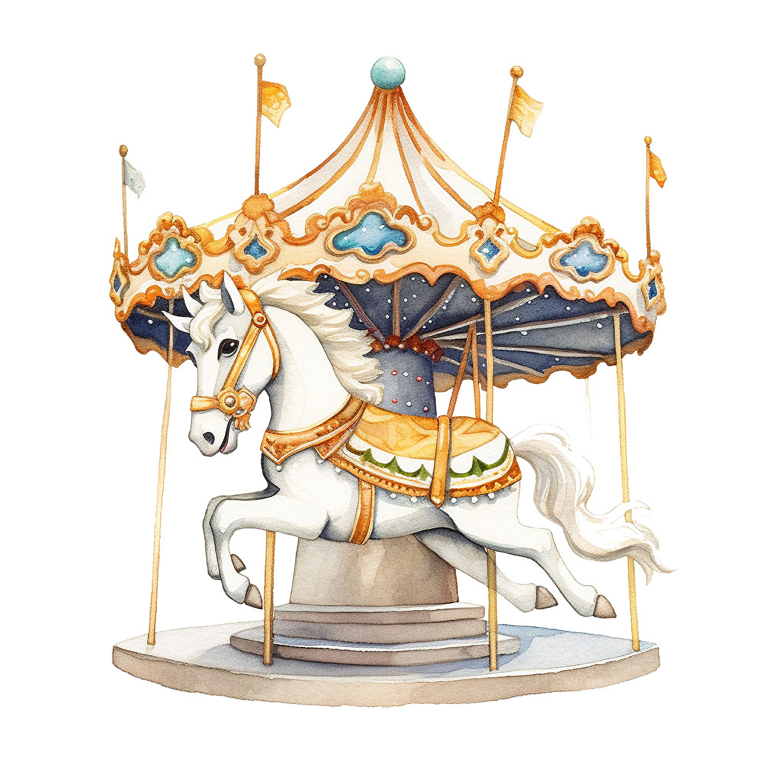 Cute Carousel Drawing