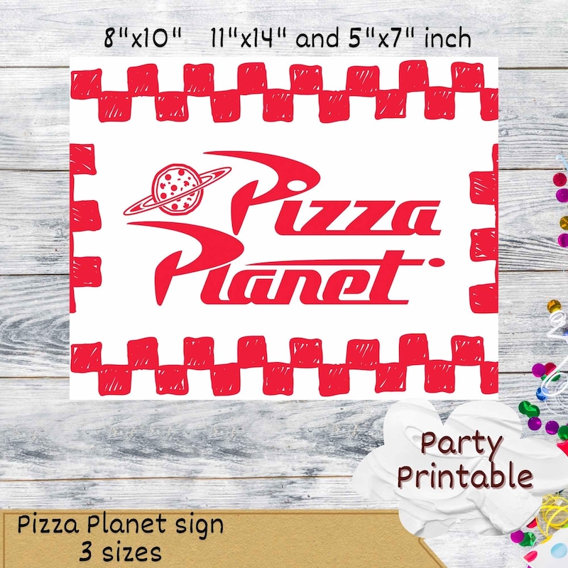 Pizza Planet Logo - Etsy