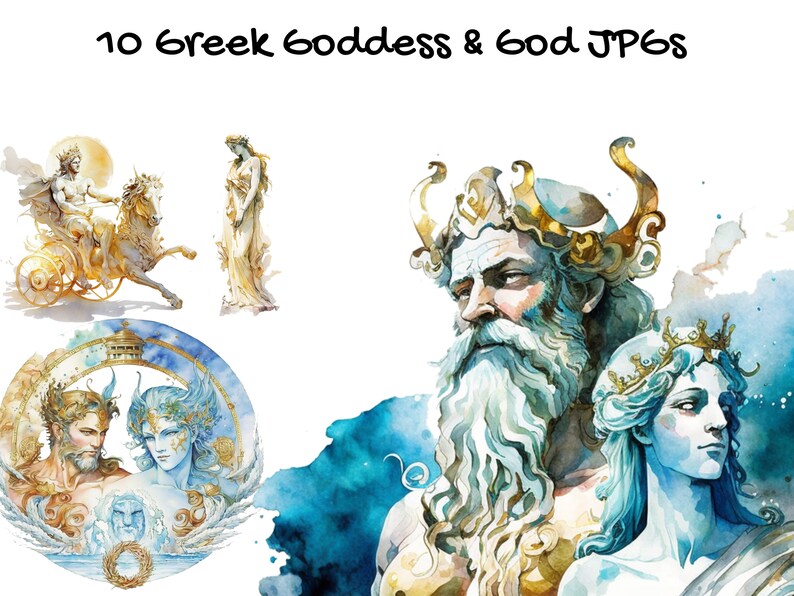 10 Greek Gods Clipart, Greek Goddess and God,greek Mythology, High ...