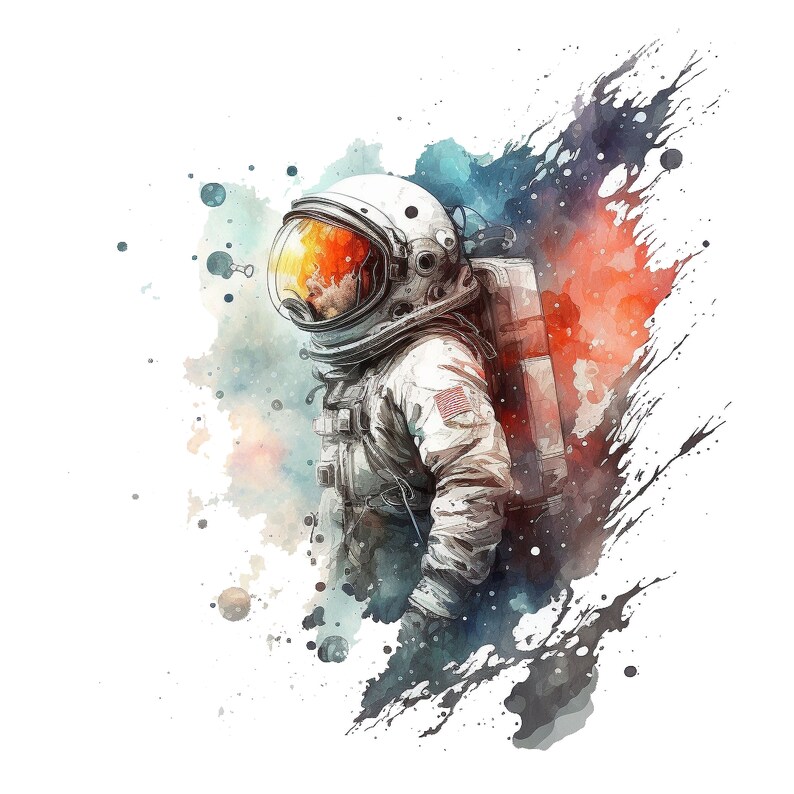 10 Astronaut Clipart, Space Clipart, High Quality Jpgs, Watercolor ...